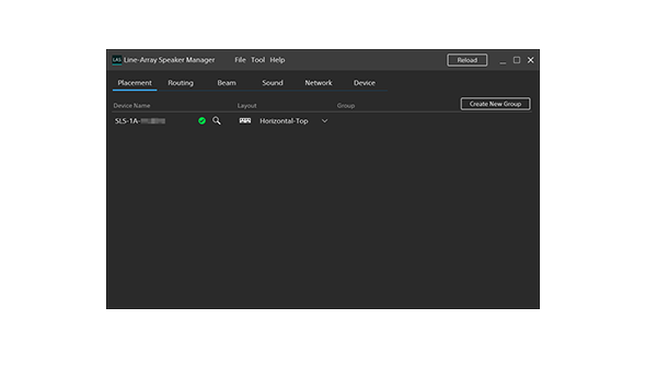 Line-Array Speaker Manager | Hilfe | Anfang