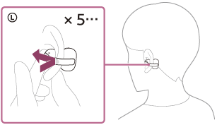 LinkBuds Clip | Hjælpevejledning | Lytte til musik fra en enhed via en ...