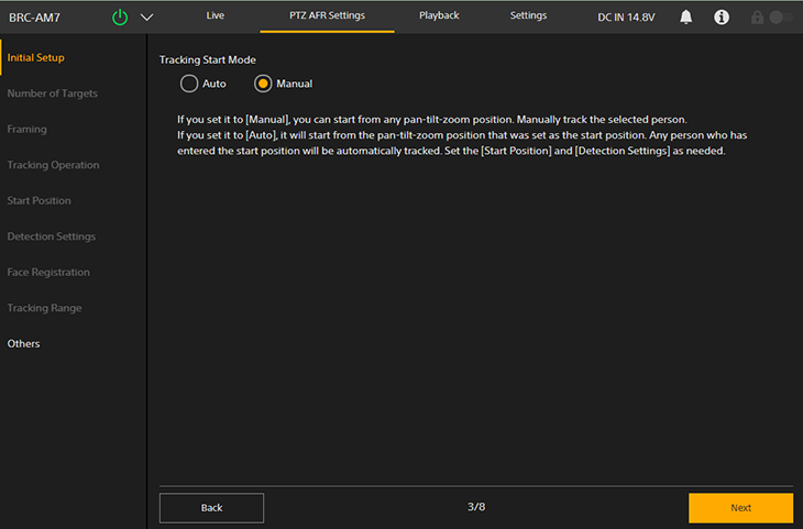 BRC-AM7 | Guía de Ayuda | Configuración de los ajustes iniciales de ...